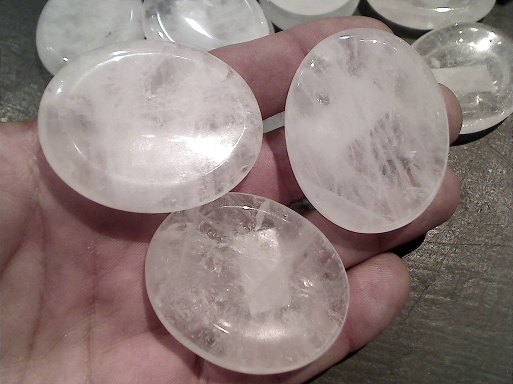 Worry Stone - Clear Quartz 2" x 1.5" – The Mystic Jewel