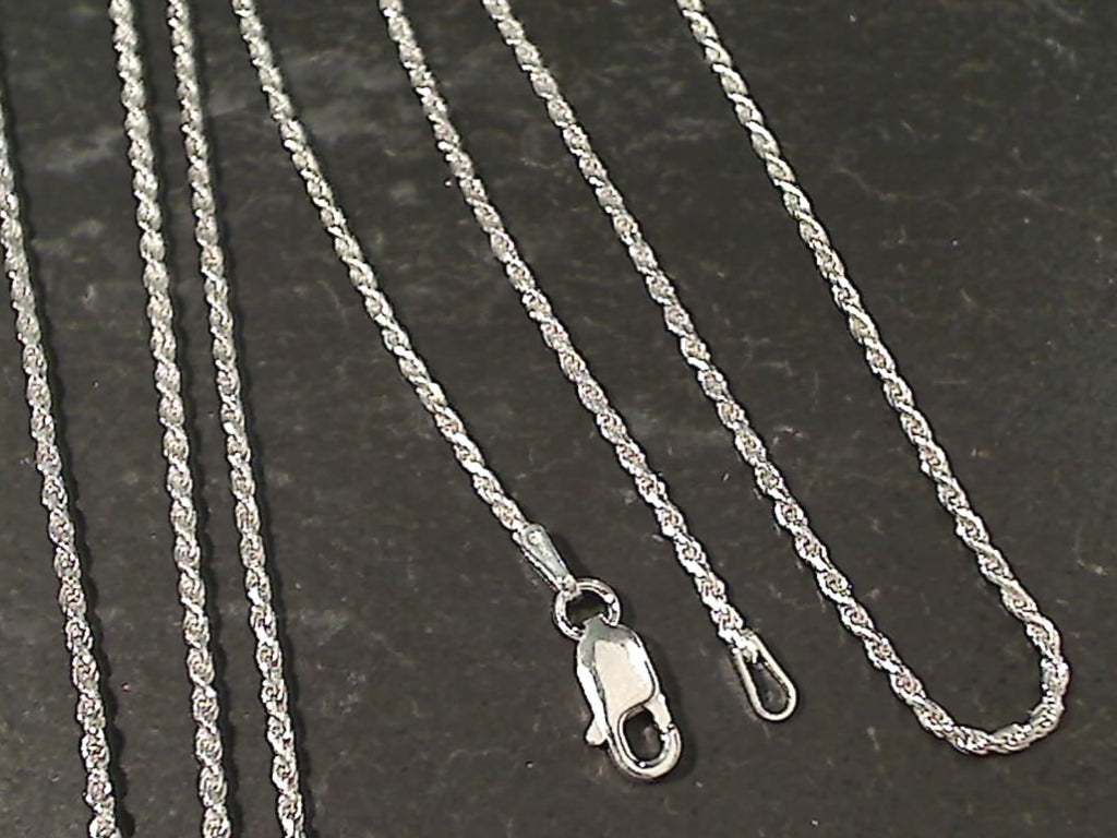 20" Thin Gauge 1.25mm Rope Chain, Sterling – The Mystic Jewel